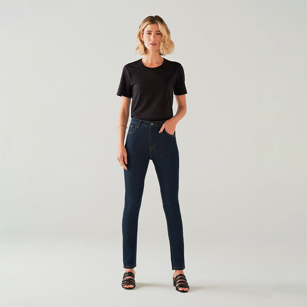 Calça Clássica Jeans Feminina - Índigo Escuro – Basicamente